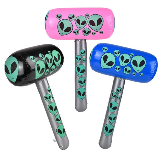 22" Alien Mallet Inflate - 12 Assorted Per Pack | PartyGlowz.com