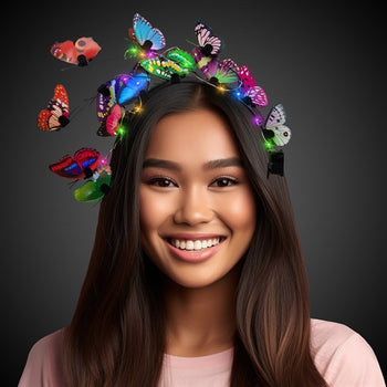 LED Headwear - Light Up Headbands, Neon Sparkly Hats | PartyGlowz.com