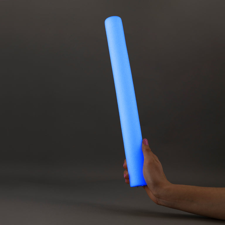 LED Light Up Flashing 16 Inch Blue Foam Stick Baton | PartyGlowz.com