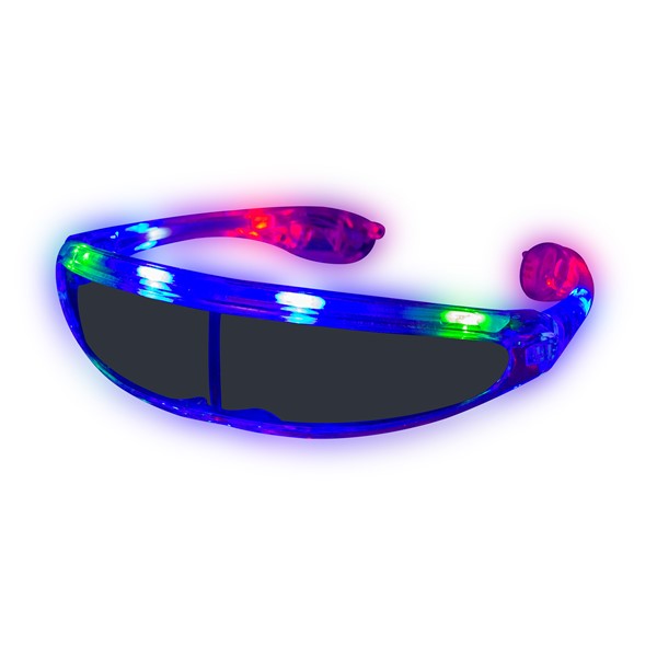 LED Multicolor Light Up Spaceman Sunglasses | PartyGlowz.com