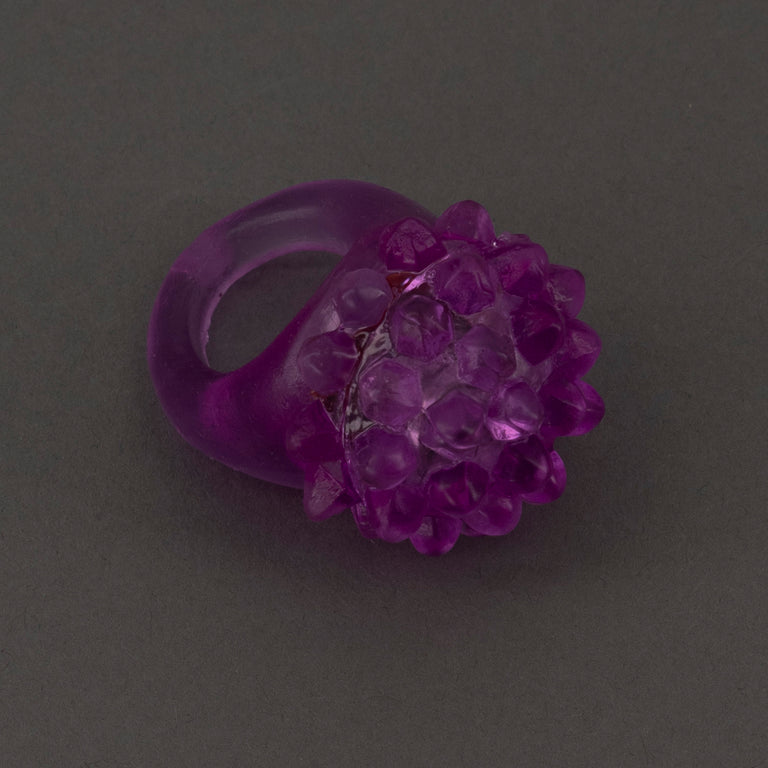 Purple LED Light Up Jelly Bumpy Blinky Rings - 12 | PartyGlowz.com