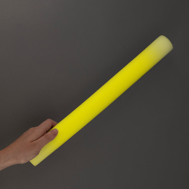 LED Light Up Flashing 18 Inch Yellow Foam Stick Baton | PartyGlowz.com