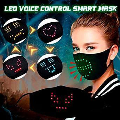Voice Activated LED Smart Face Mask | PartyGlowz.com