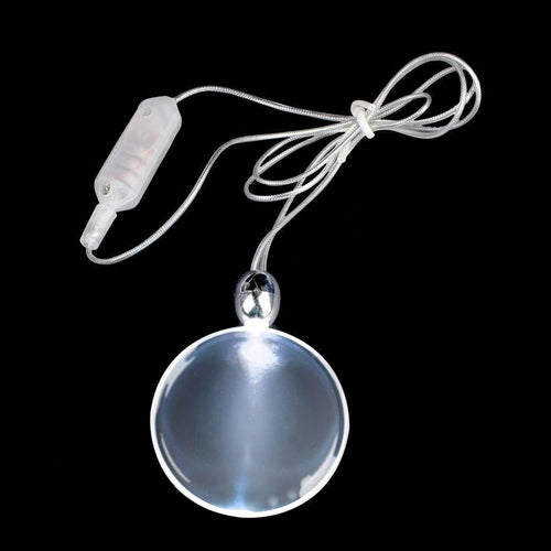Led Light Up Circle Pendant Necklace | PartyGlowz.com