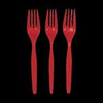 Red Color Plastic Forks | PartyGlowz.com