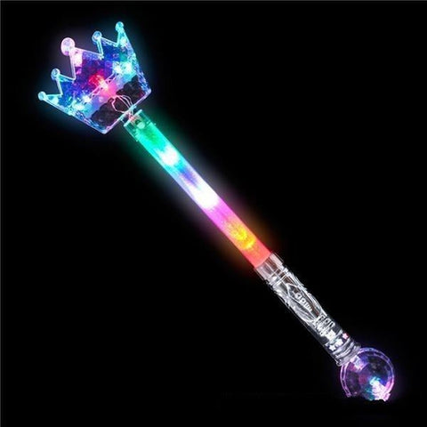 LED Light Up 20.5 Inch Crown Magic Wand | PartyGlowz.com