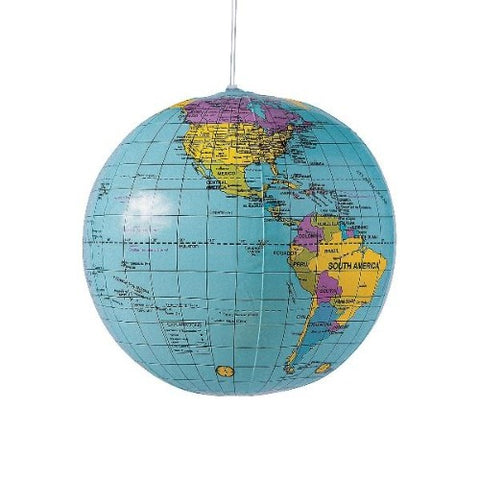 11 Inch Inflatable World Globe Balls | PartyGlowz.com