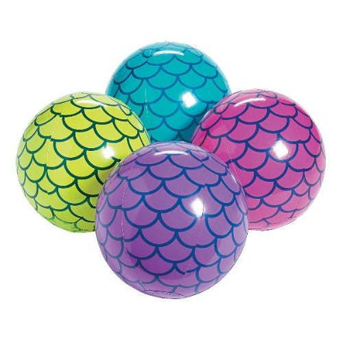Inflatable 11" Mermaid Scales Medium Beach Balls | PartyGlowz.com