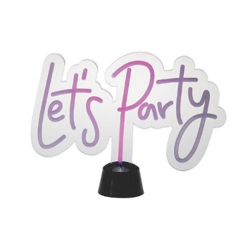 Lets Party Light Up Sign | PartyGlowz.com
