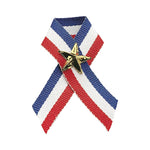 Patriotic Ribbon With Star Pins | PartyGlowz.com