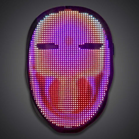 Full Face LED Light Up Shining Mask | PartyGlowz.com