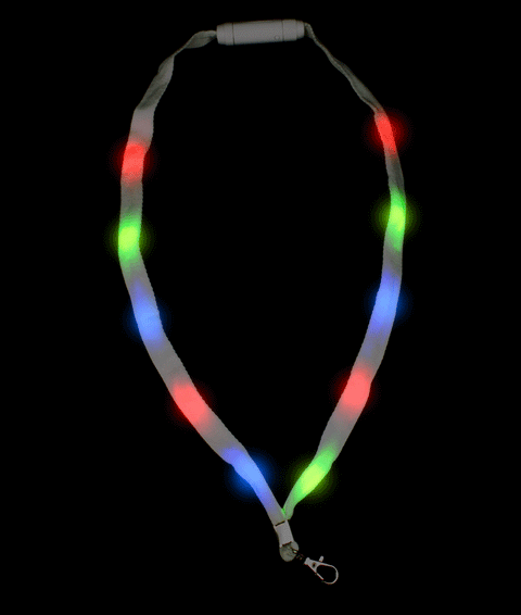LED Multi-color Flashing Lanyard | PartyGlowz.com