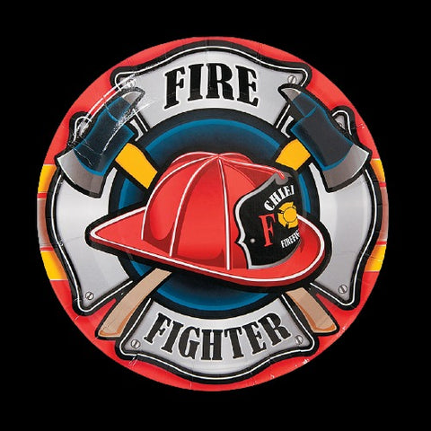 Firefighter Party Paper Dinner Plates | PartyGlowz.com