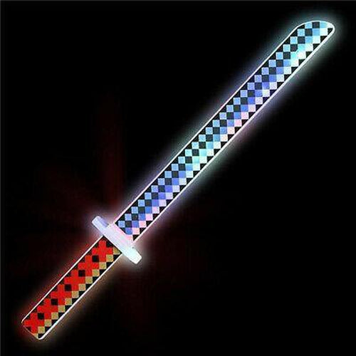 LED Light Up Minecraft Ninja Pixel Sword | PartyGlowz.com