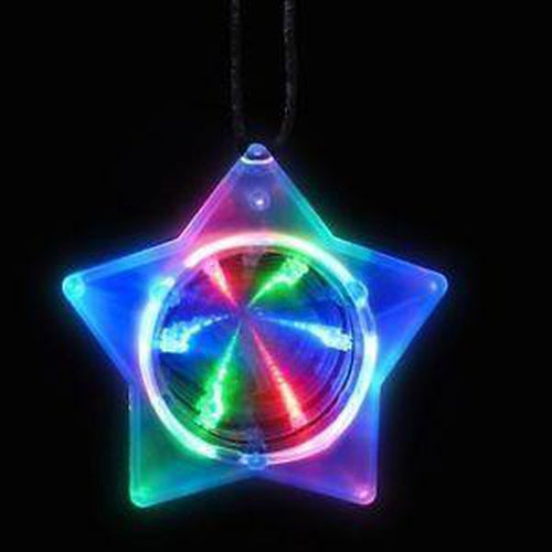 LED Light Up Star Tunnel Necklace | PartyGlowz.com