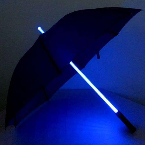 LED Light Up Umbrella With Glowing Blue Stem | PartyGlowz.com